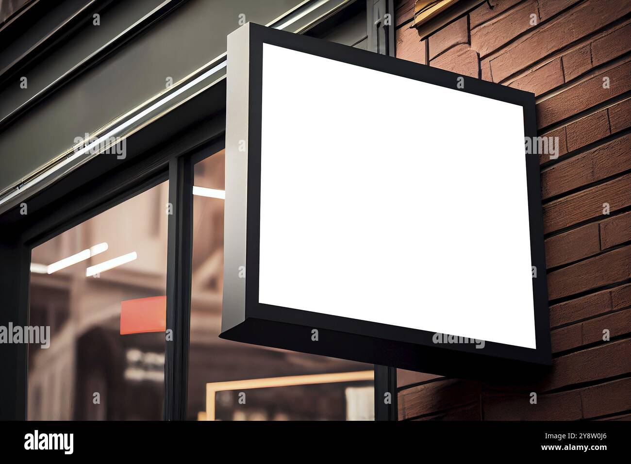 Outdoor store banner signage mockup, signboard for shop, store ...