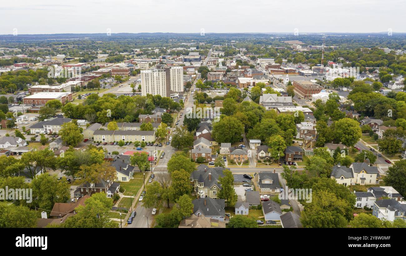 Aerial view main street local hi-res stock photography and images - Alamy