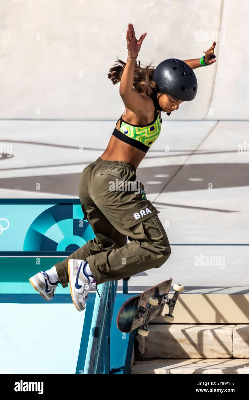 Rayssa Leal of Brazil wins the bronze medal in the women's street ...