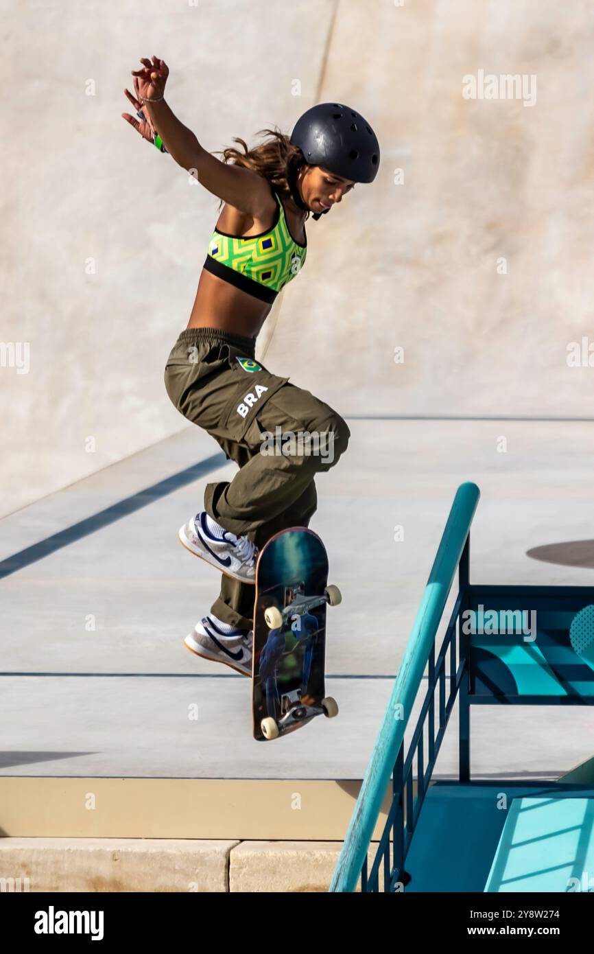 Rayssa Leal of Brazil wins the bronze medal in the women's street ...