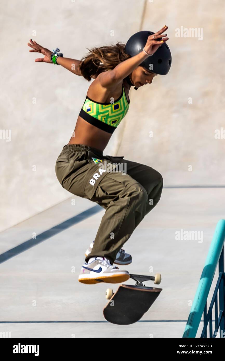 Rayssa Leal of Brazil wins the bronze medal in the women's street ...