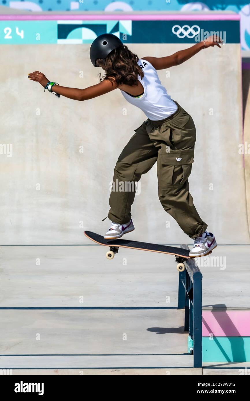 Rayssa Leal of Brazil wins the bronze medal in the women's street ...