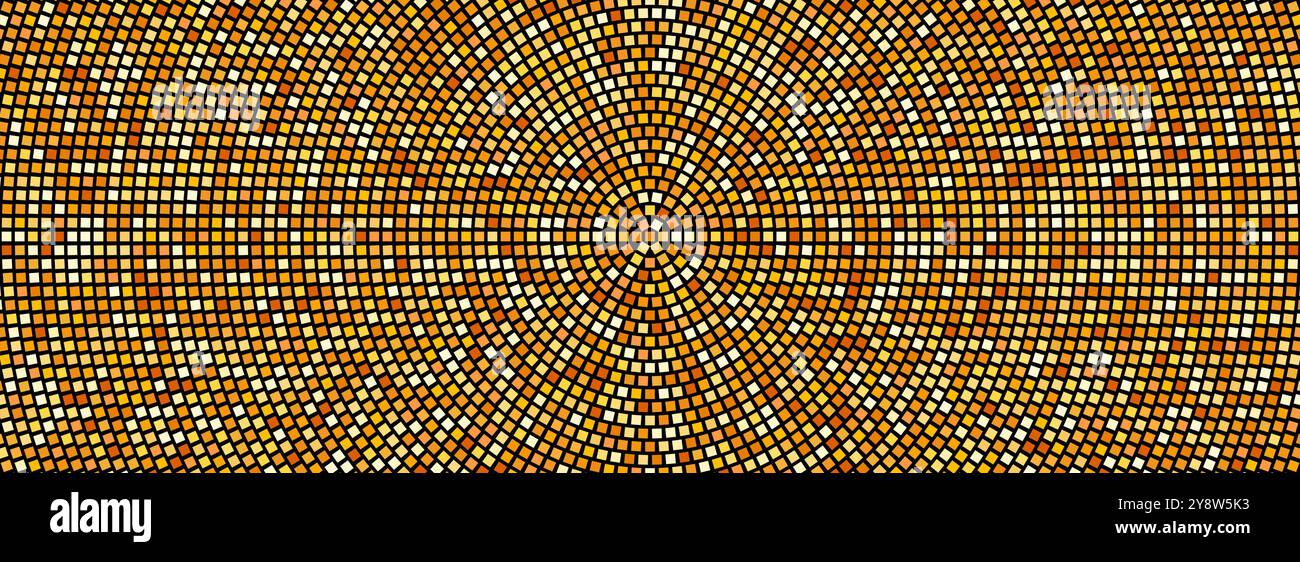 Radial gold disco party pattern. Golden square sequin mosaic texture ...