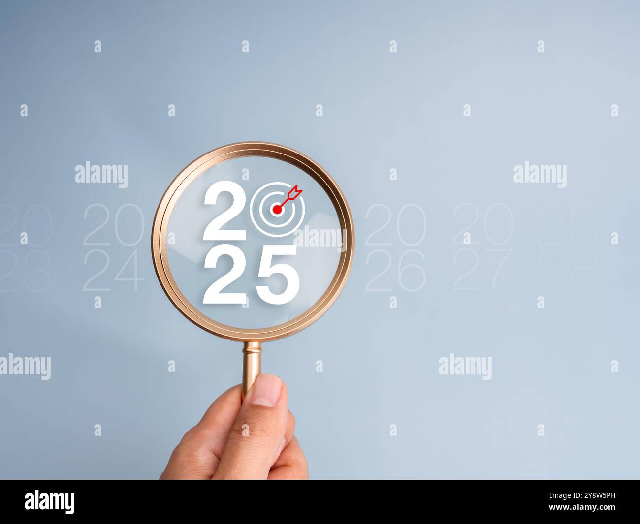 Happy new year 2025 with business concept banner. The big white 2025 ...