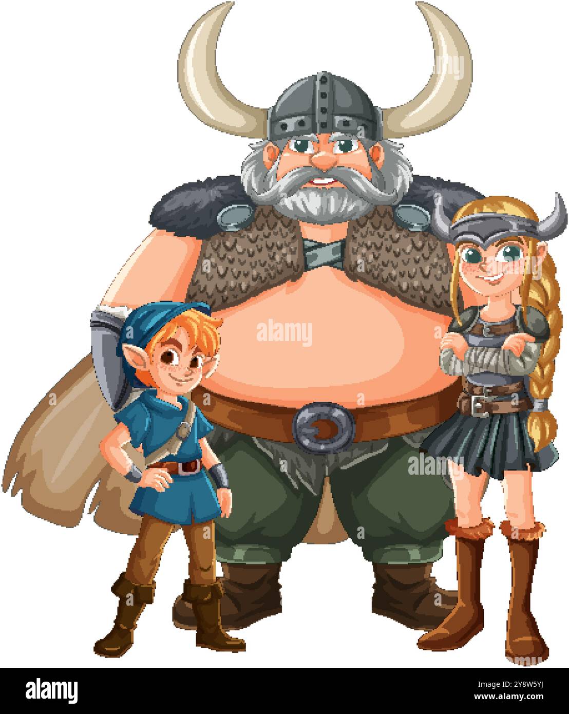 Three characters in Viking and elf attire Stock Vector Image & Art - Alamy