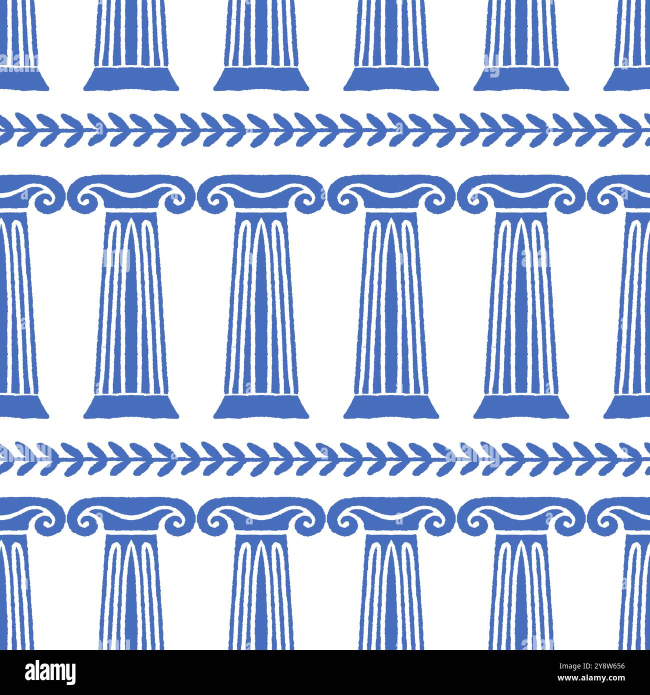 Greek blue and white fabric Stock Vector Images - Alamy