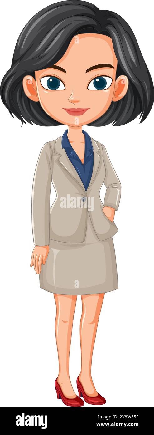 Modern woman in beige Cut Out Stock Images & Pictures - Alamy