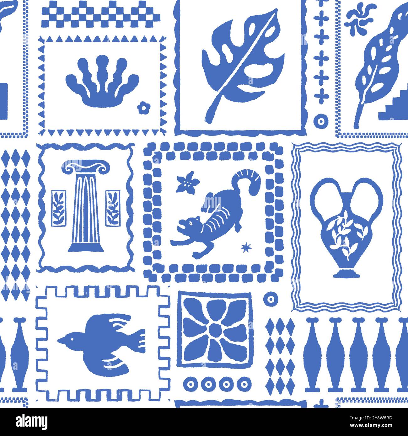 White objects on blue Stock Vector Images - Alamy