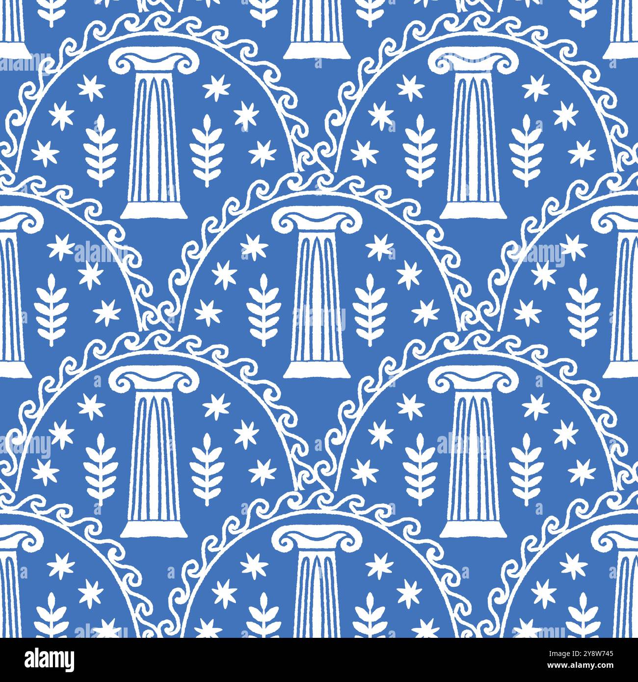 Blue Pillar Greek Style Seamless Stock Vector Image & Art - Alamy