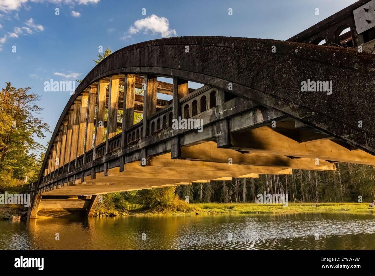 One of the two historic bridges spanning the Hamma Hamma River on the ...