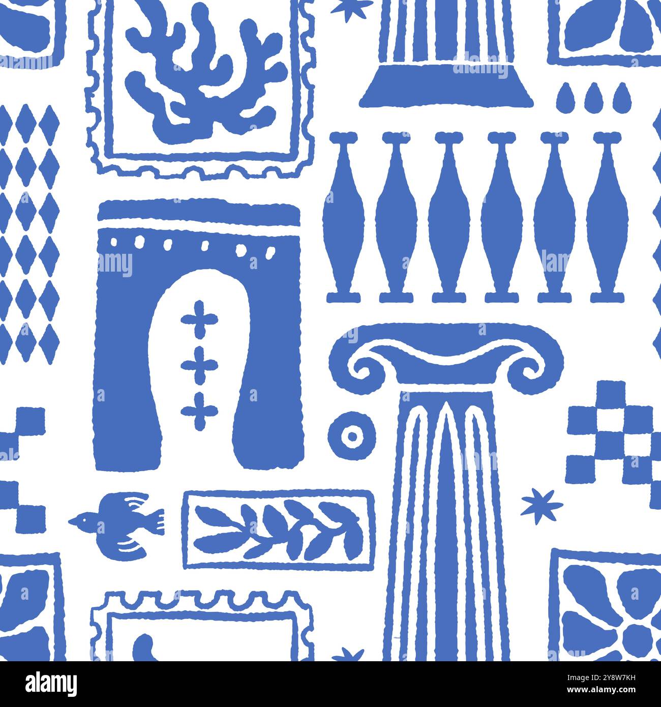 Abstract Blue Column Pattern vector Stock Vector Image & Art - Alamy