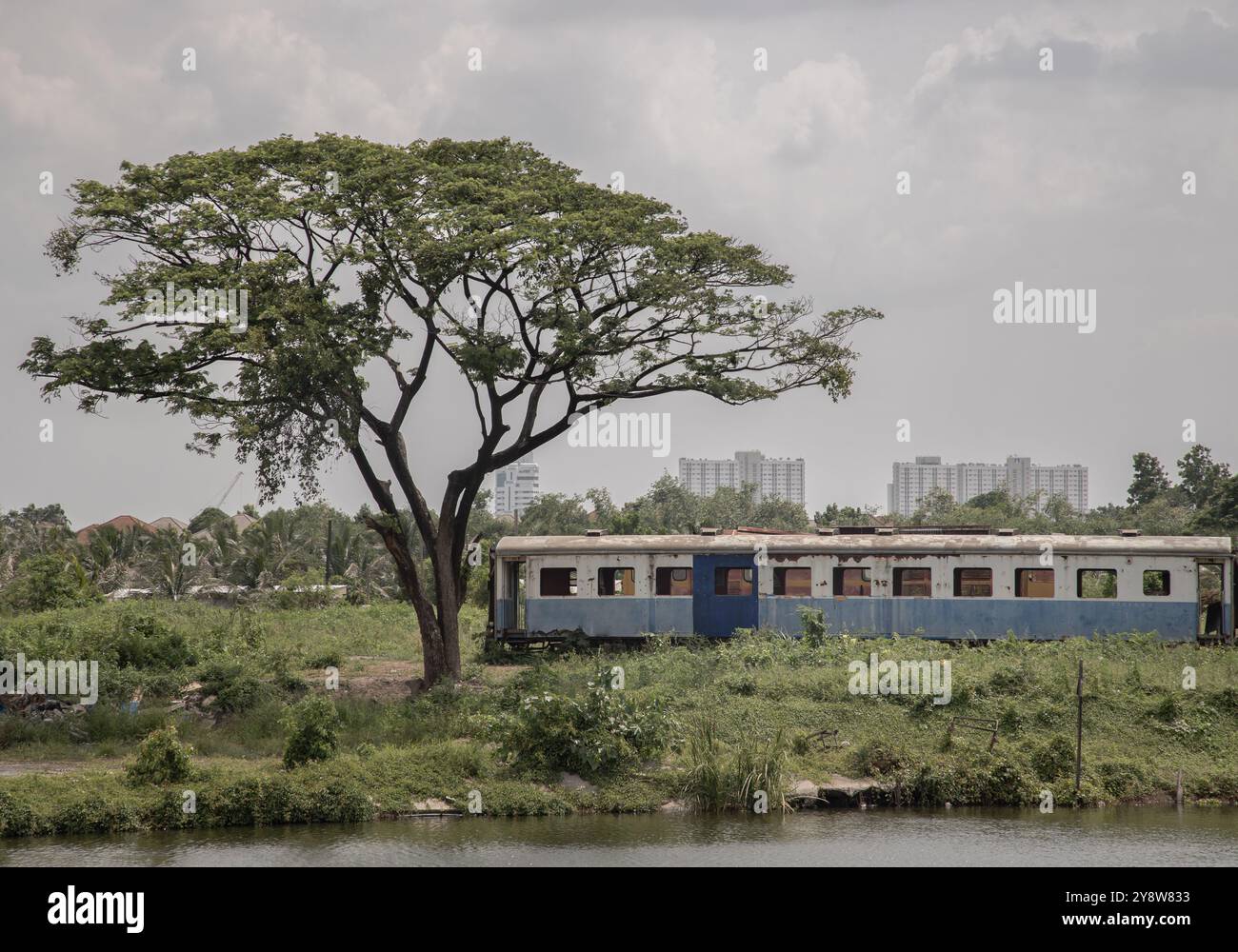 Bangkok, Thailand - May 28,2022 - View of vintage railroad container is ...