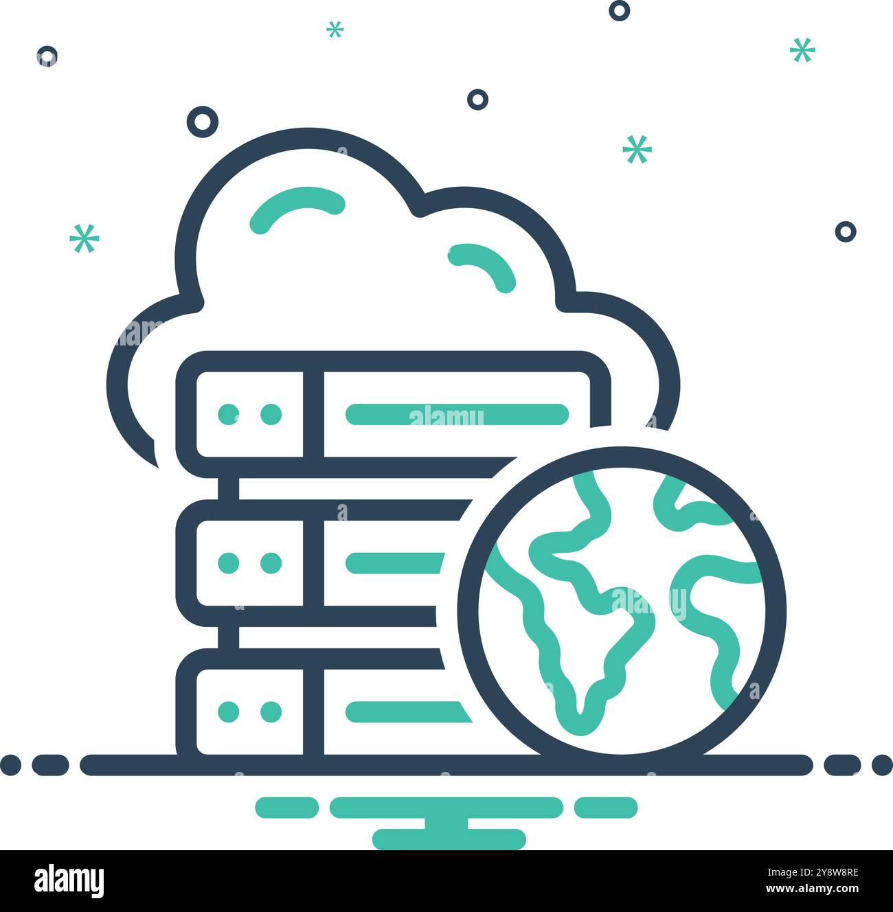 Icon for web server, global Stock Vector Image & Art - Alamy