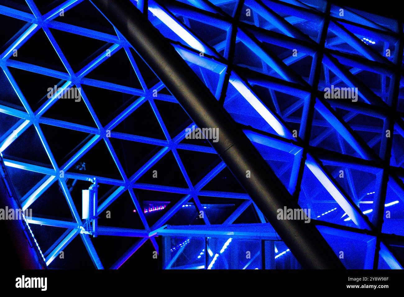 Night Illusion of Baku Funiculor. Baku, Azerbaijan Stock Photo - Alamy