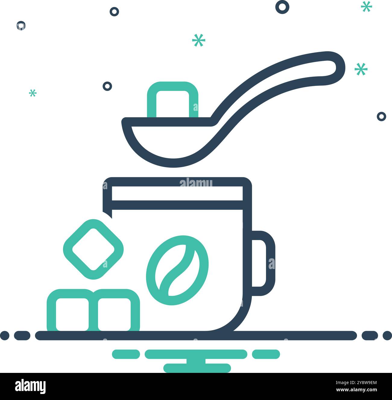 Spoon sugar cubes in Stock Vector Images - Alamy