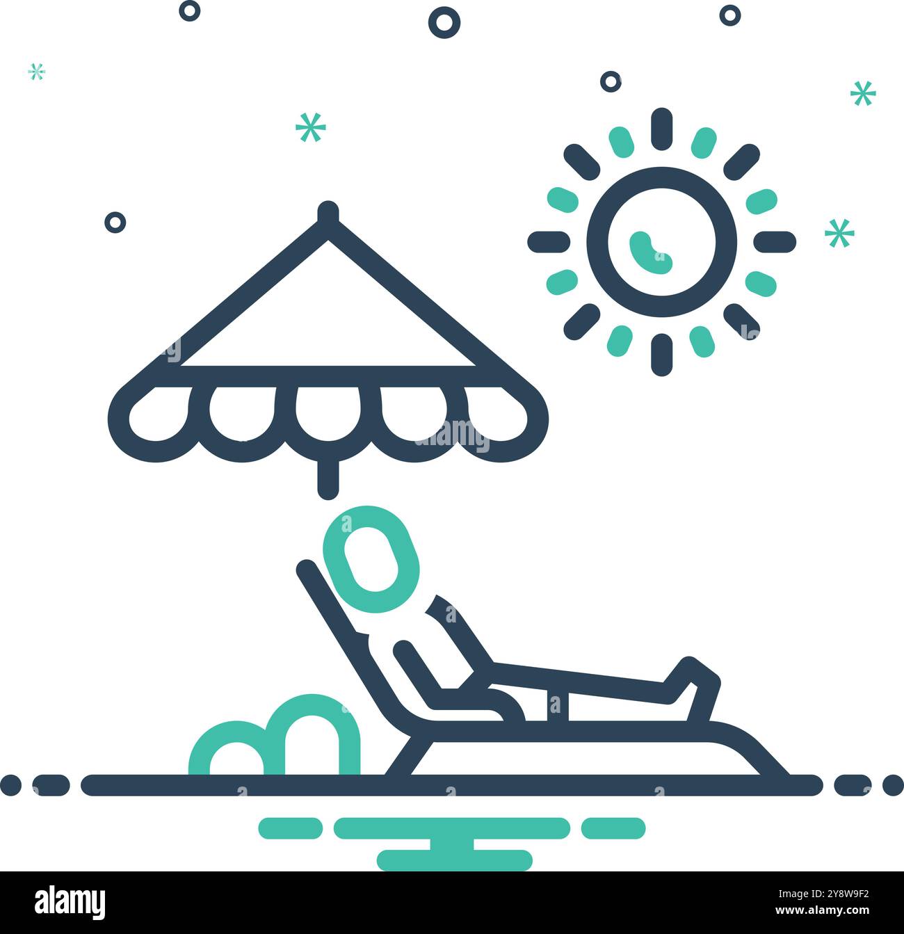 Sunbath vector vectors Cut Out Stock Images & Pictures - Alamy