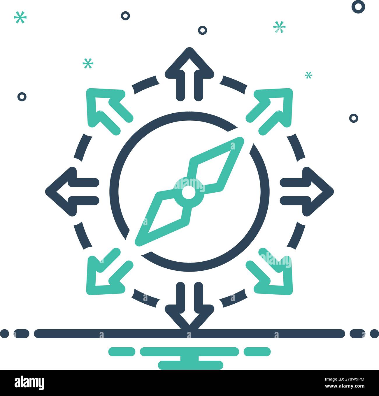 Icon for orientation, compass Stock Vector Image & Art - Alamy