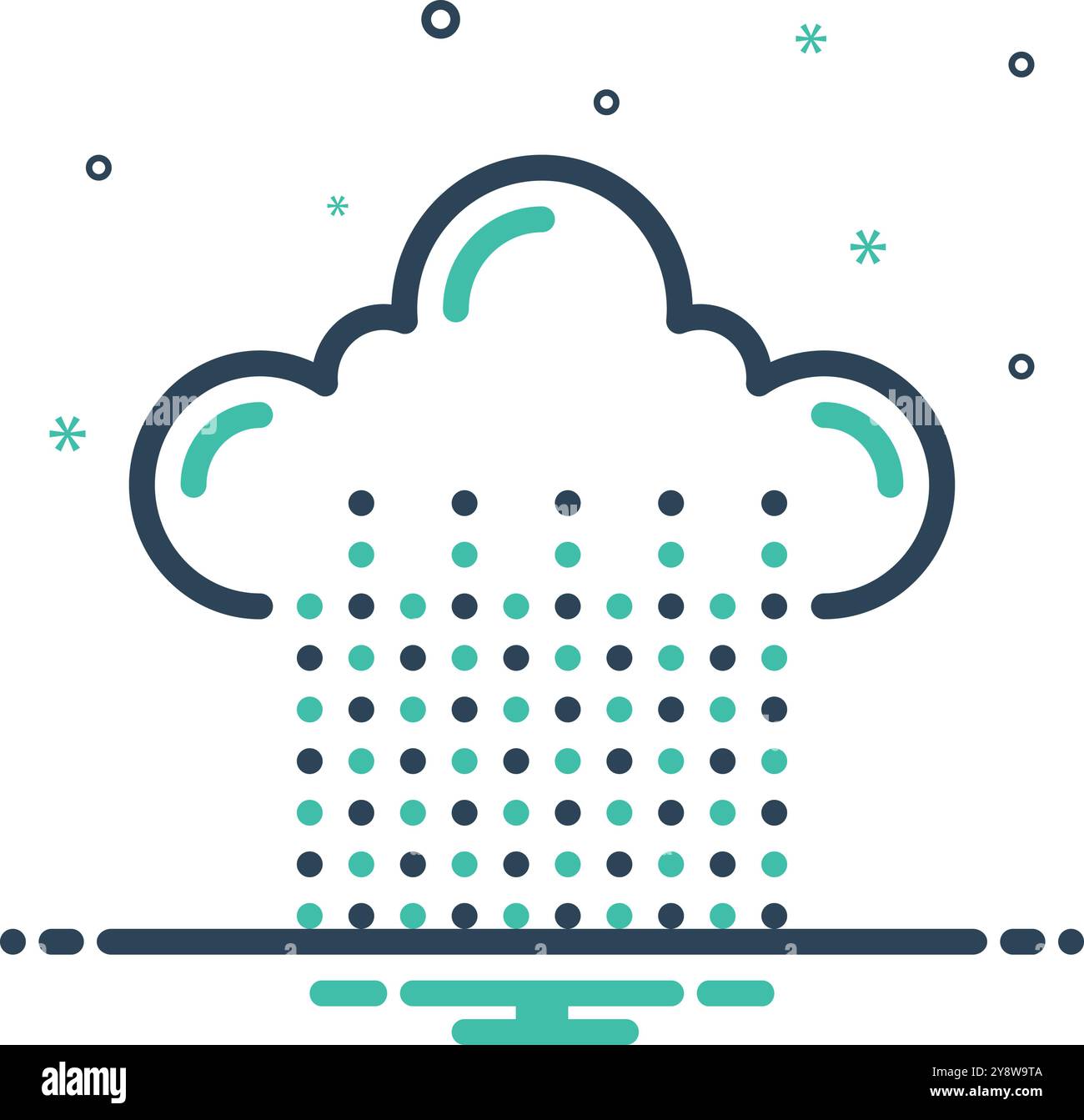 Heavy rain shower downpour cloudburst Stock Vector Images - Alamy