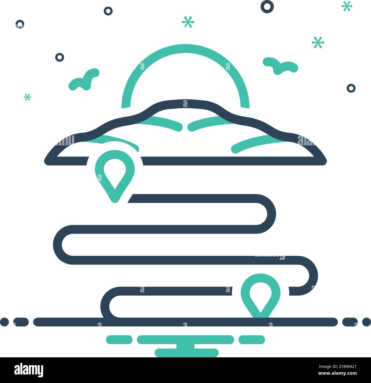 Icon for route, path Stock Vector Image & Art - Alamy