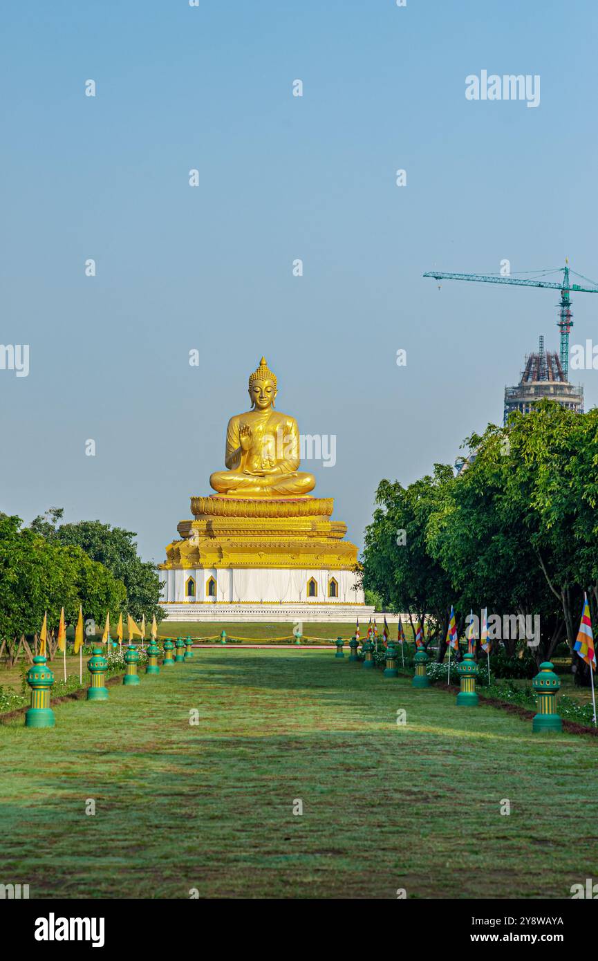 08 31 2008 The gilded statue of Lord Buddha at Buddha Dhamma Forest ...