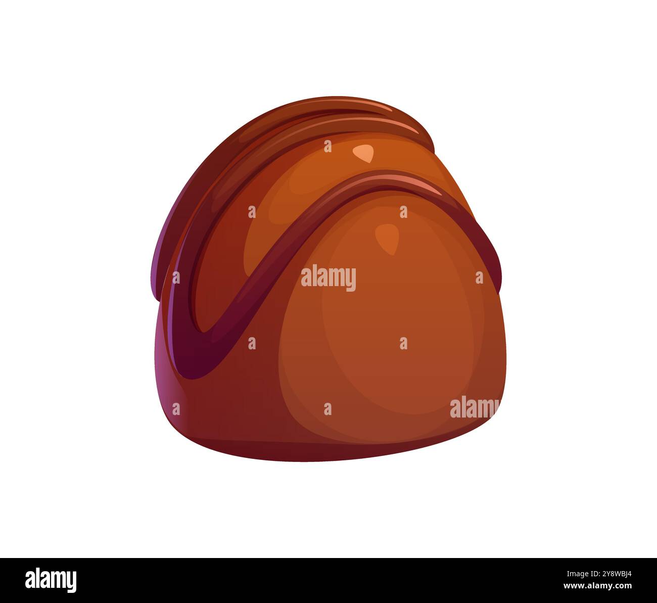 Chocolate candy with a shiny, smooth texture. Isolated cartoon vector ...