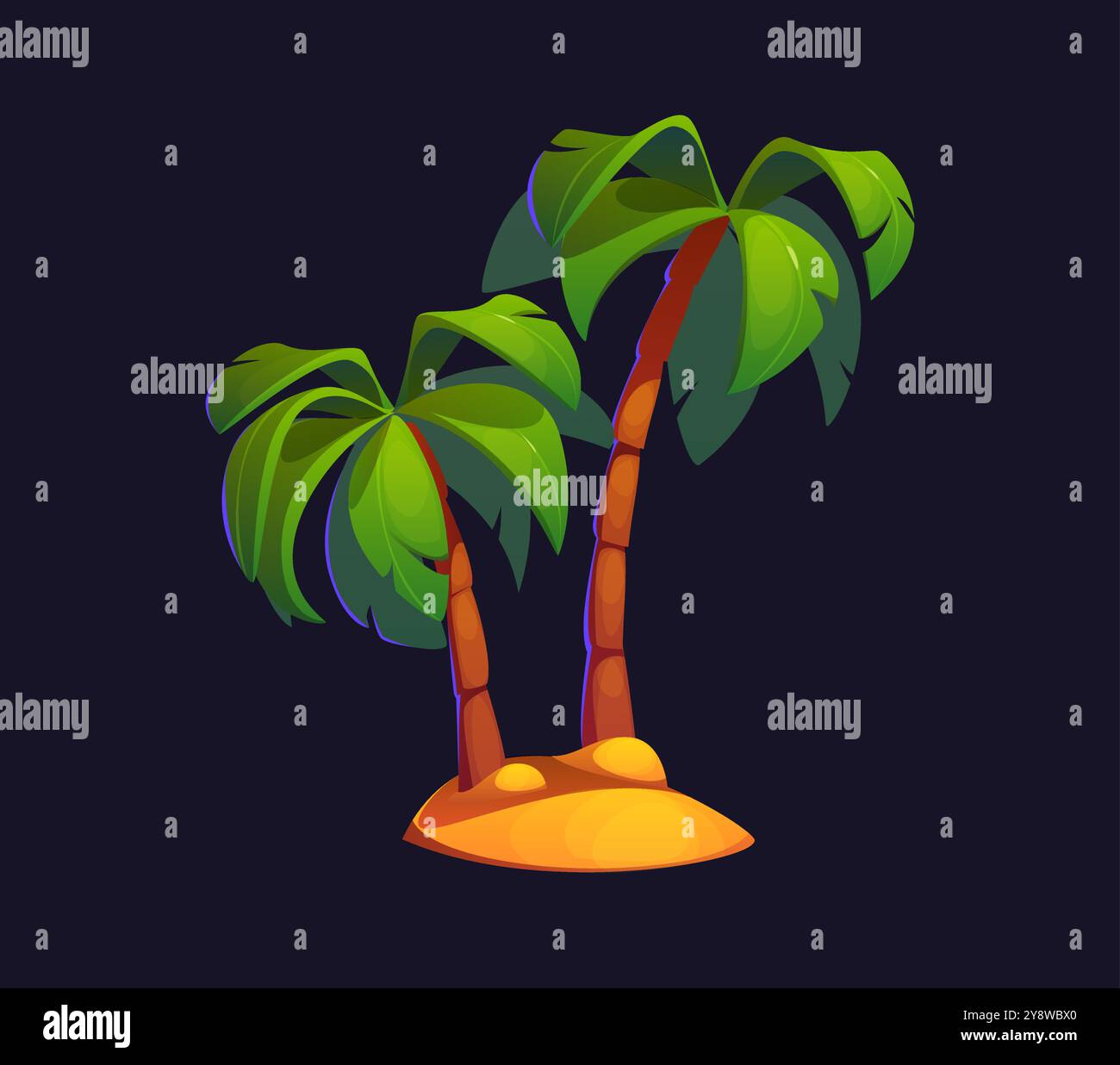 Tropical rainforest outdoors green tree trunks Stock Vector Images - Alamy