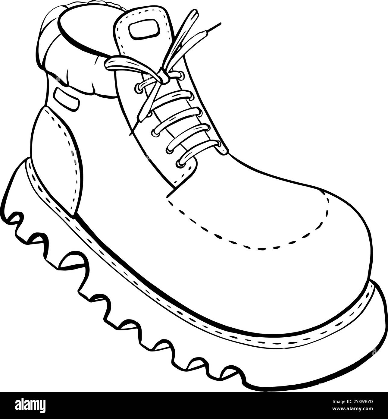 A Stylish Sketch Featuring a Unique LaceUp Boot Design with a ...