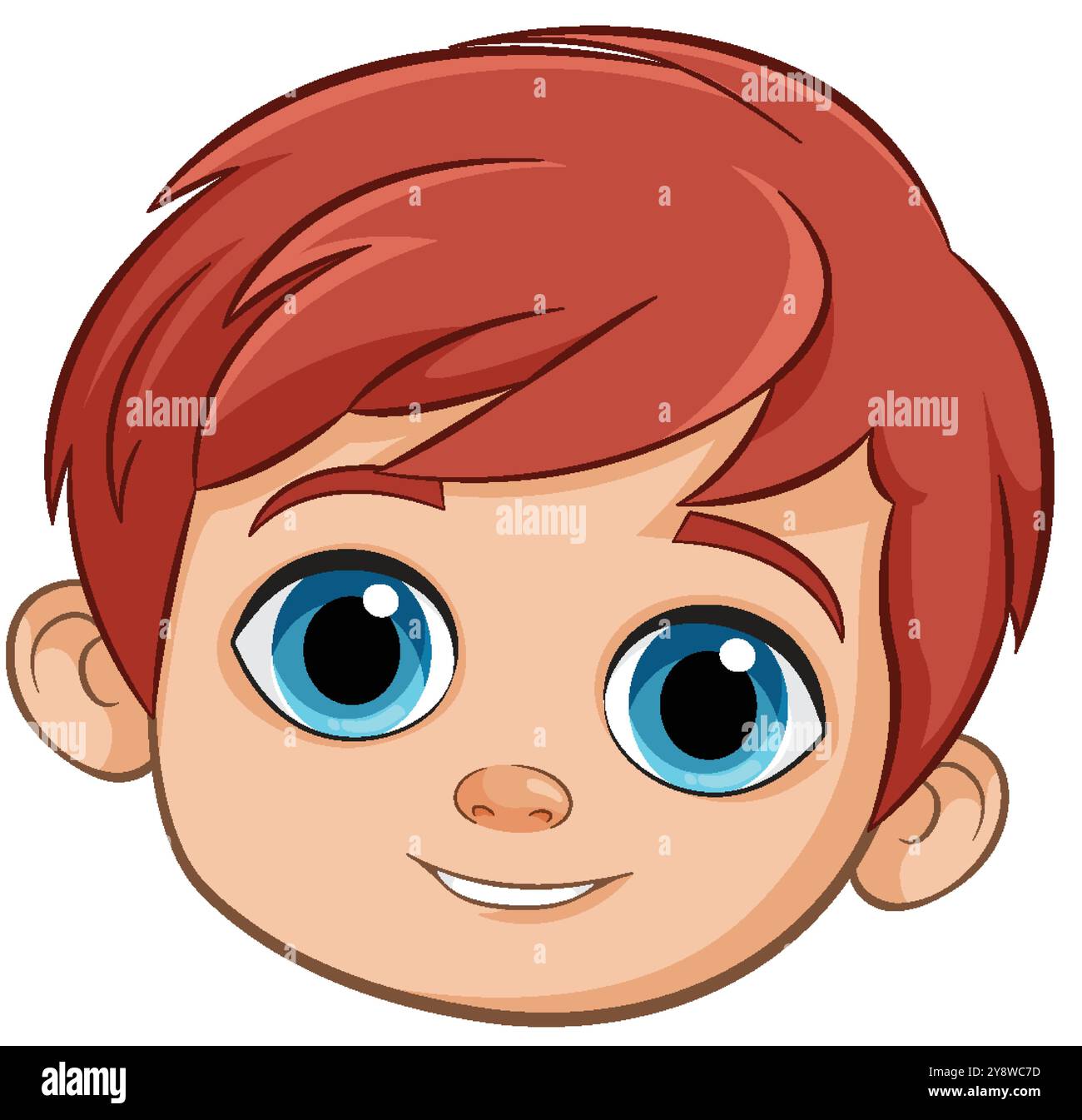 Happy boy with big blue eyes smiling Stock Vector Image & Art - Alamy