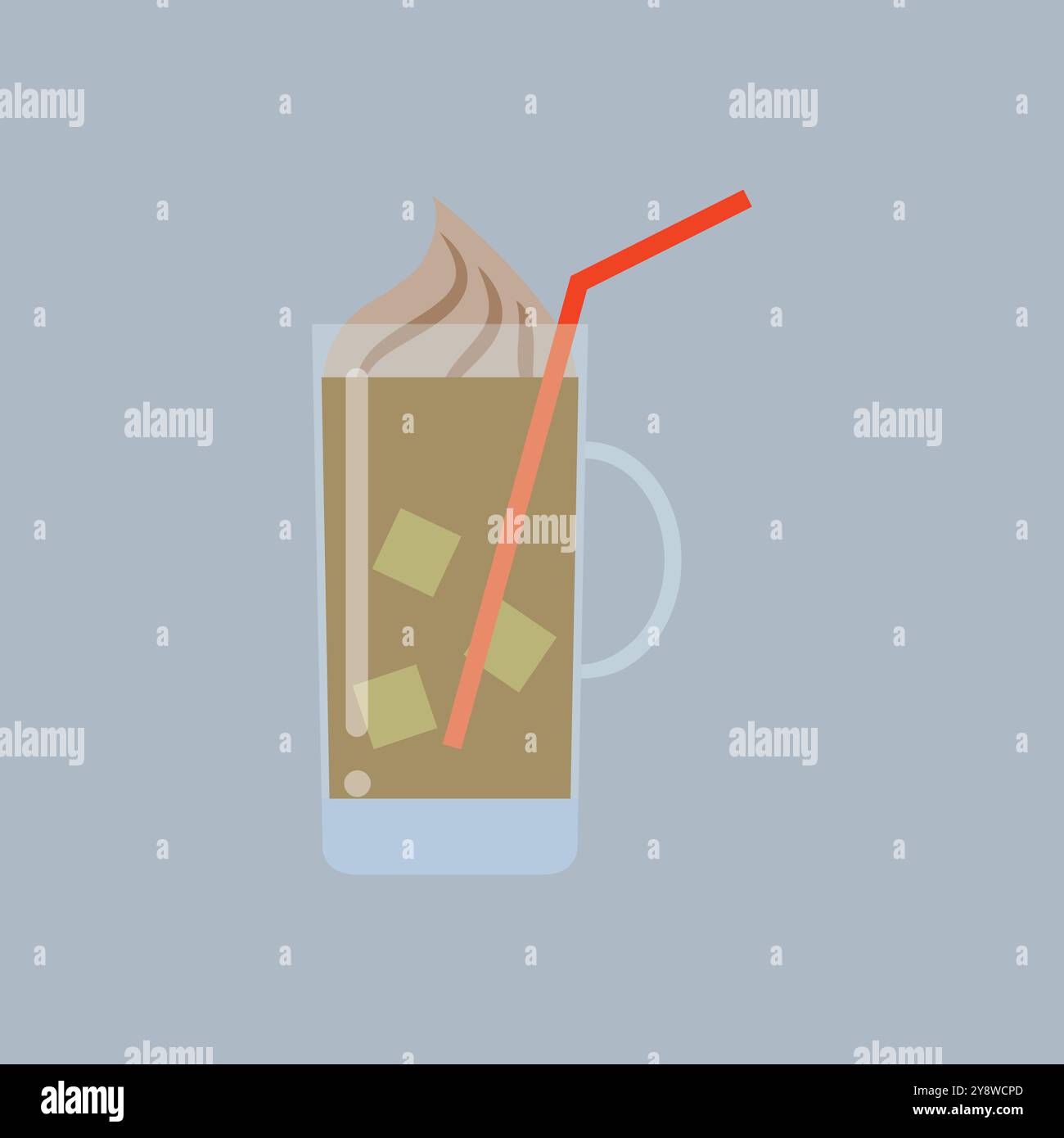 Ice coffee drink chocolate Stock Vector Images - Alamy
