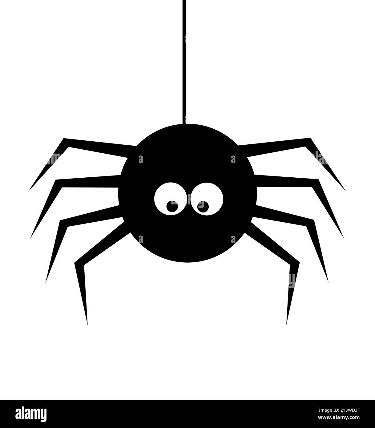 Halloween spiders on background Black and White Stock Photos & Images ...