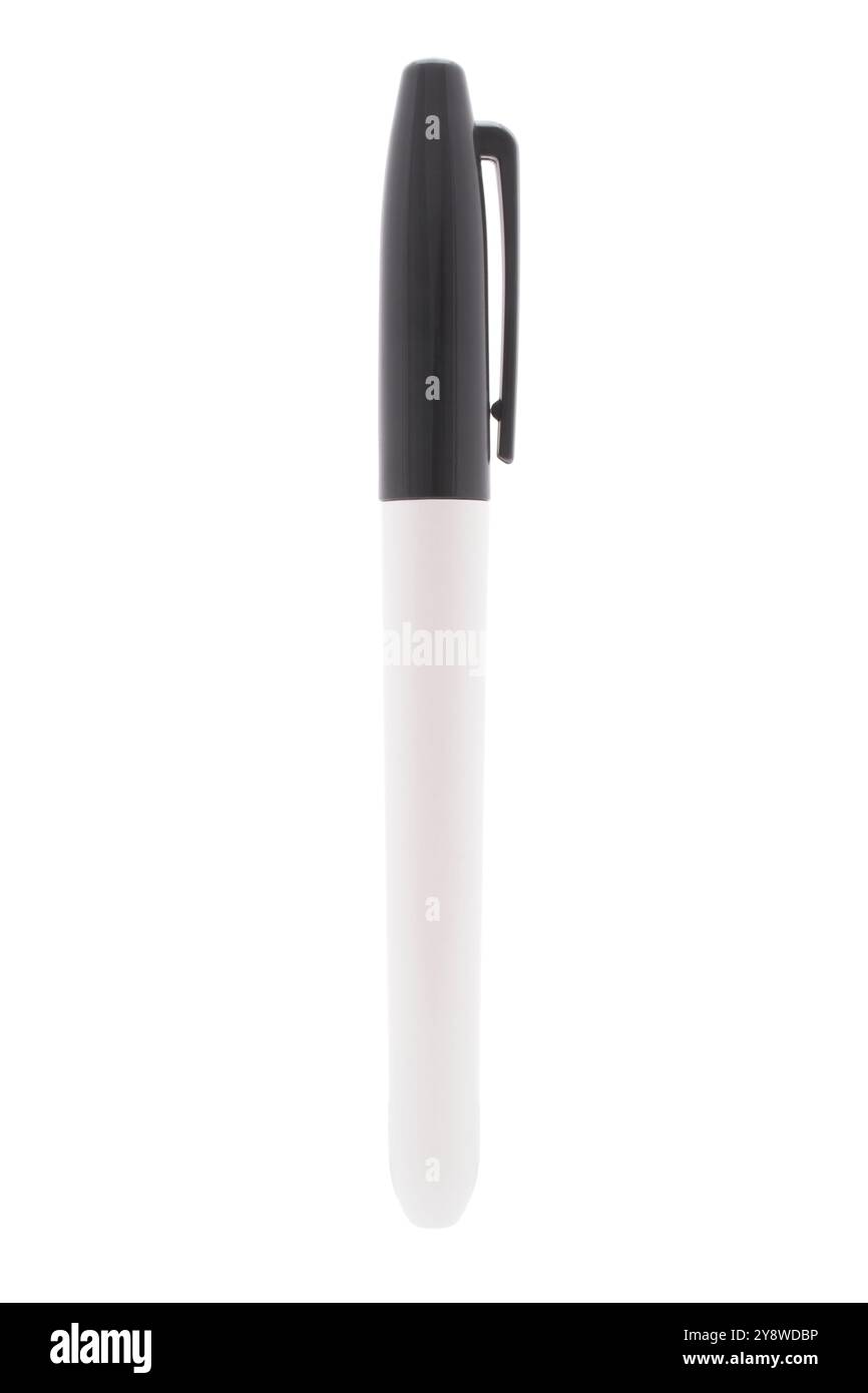 Black permanent marker on white background Stock Photo - Alamy