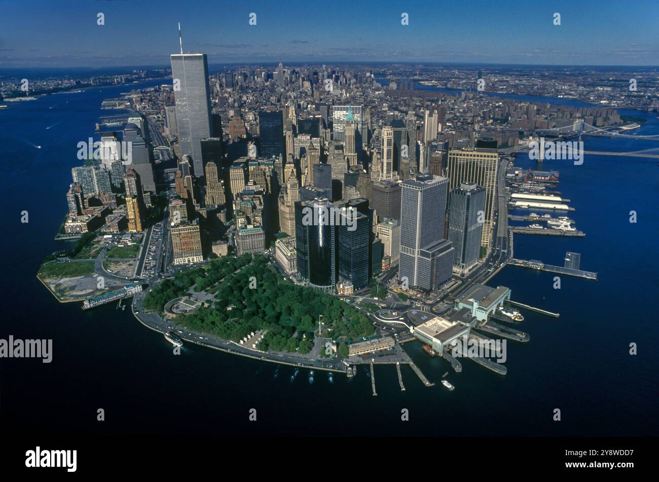 1993 HISTORICAL TWIN TOWERS (©MINORU YAMASAKI 1973) DOWNTOWN SKYLINE ...