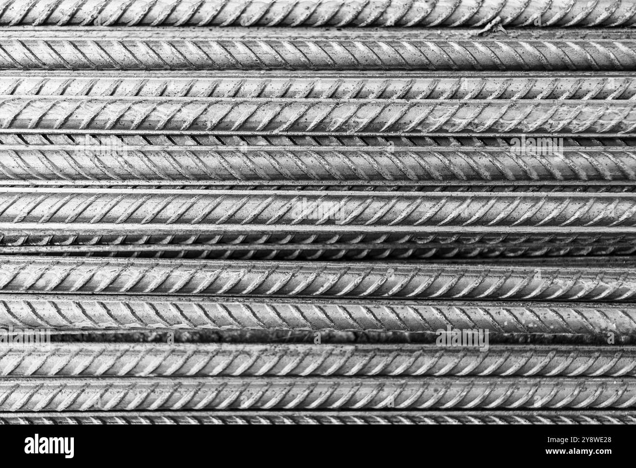 bars of steel reinforcement in close-up black white photo Stock Photo ...