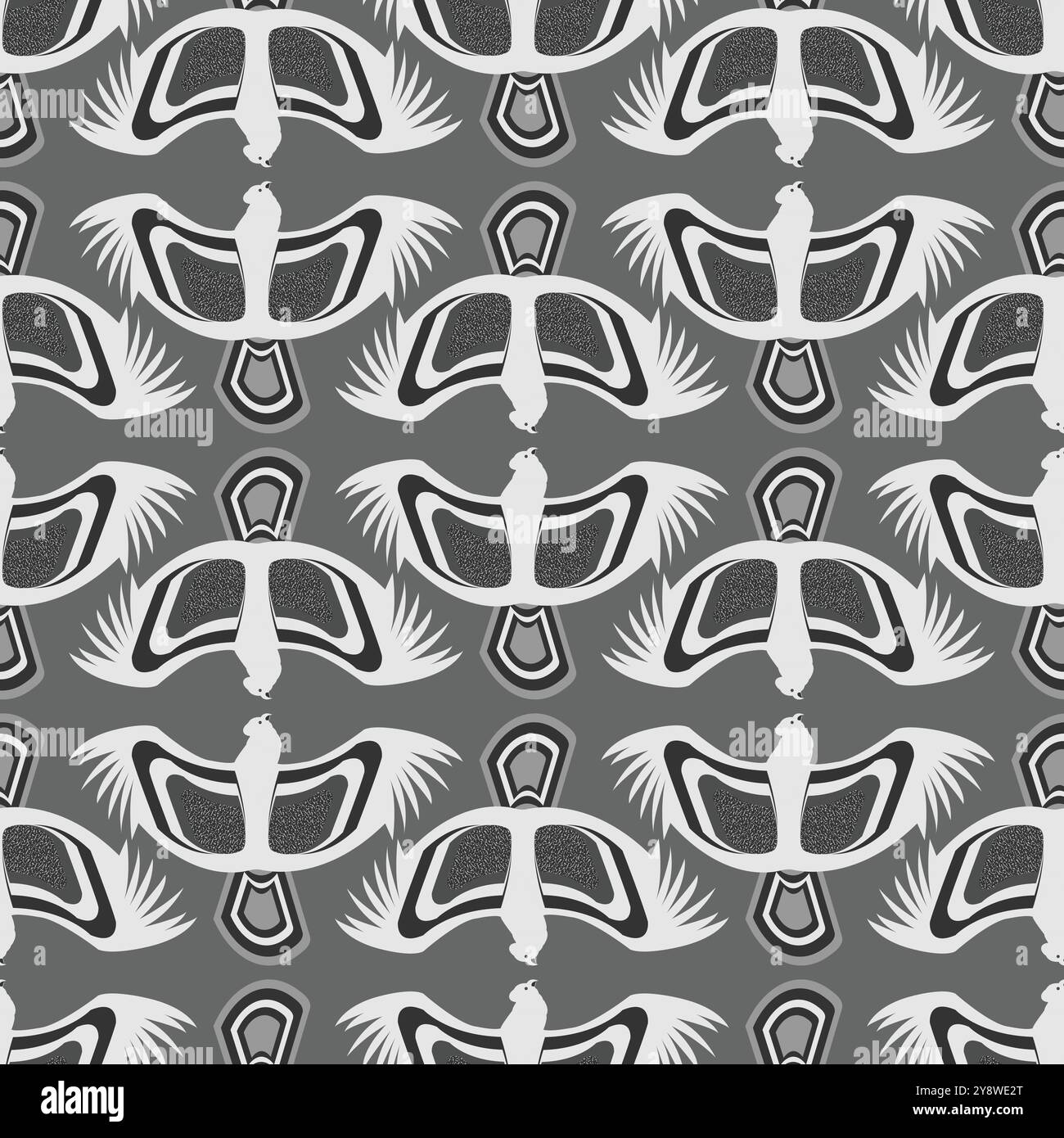 Flying bird. Andean condor. Seamless oriental pattern. Vector wallpaper ...