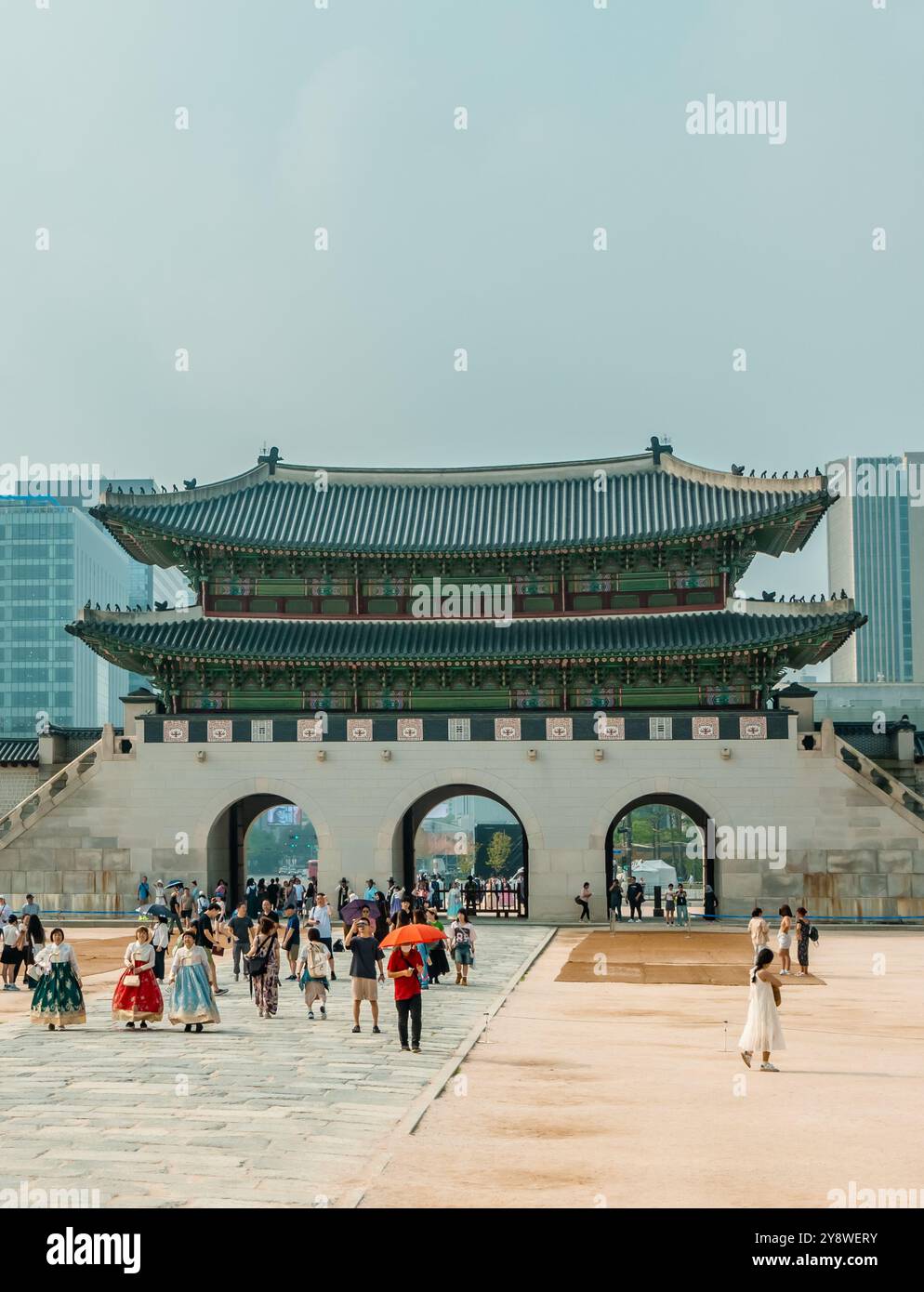 The court of Gyeongbokgung Palace, main residence of the Joseon dynasty ...