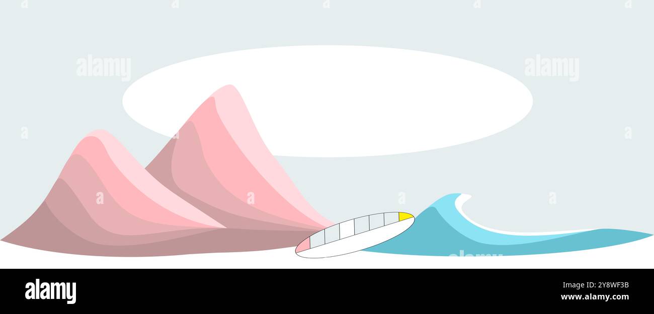 Surf, surfing illustration, beach business concepts. Stylish, pop art ...