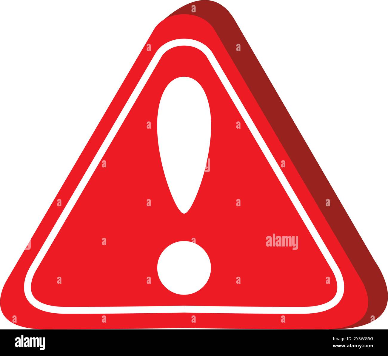 Exclamation mark 3d. Caution alarm, danger sign. Attention symbol ...
