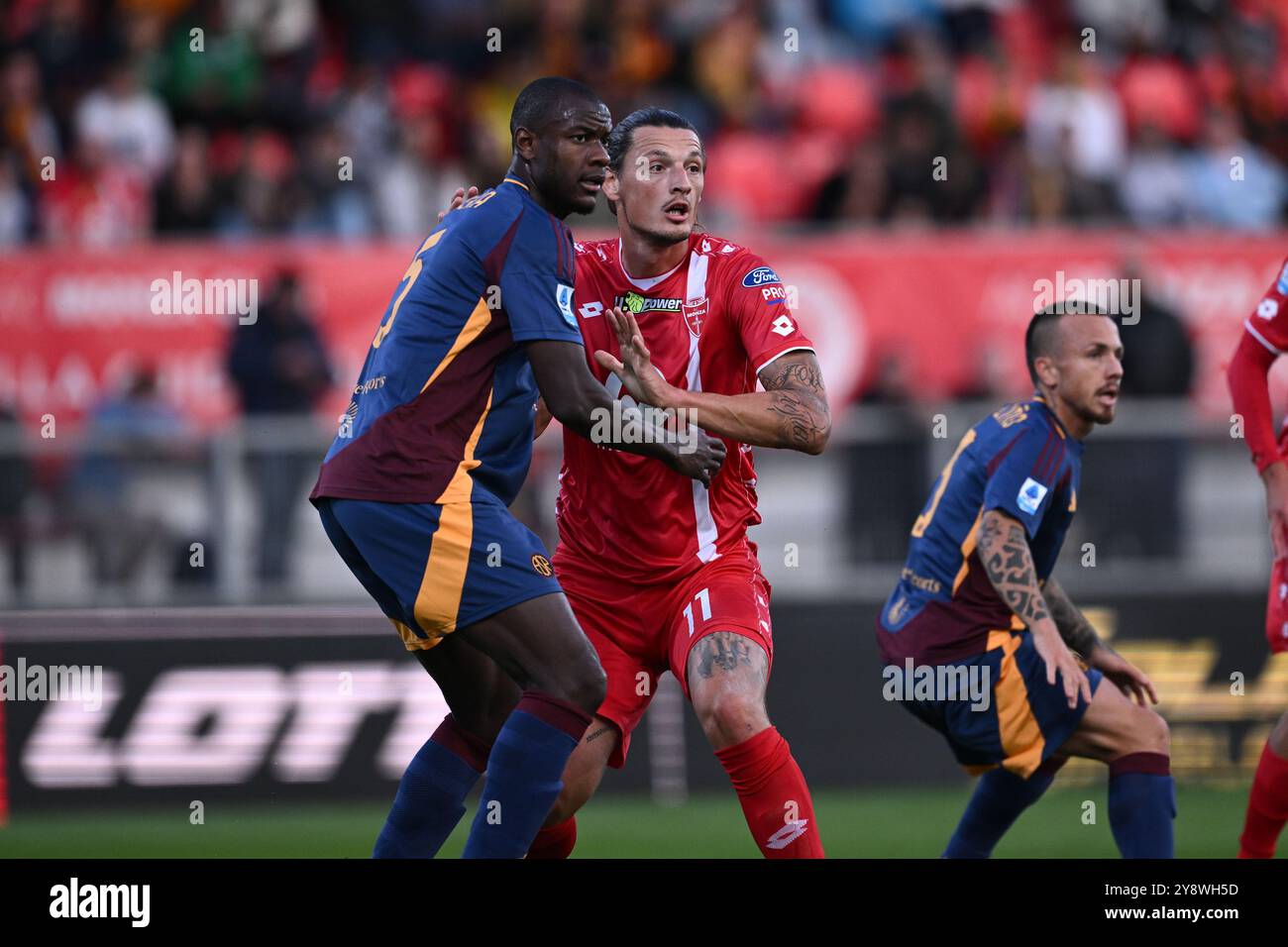 Milan Djuric (Monza)Evan N Dicka (Roma) during the Italian Serie A ...