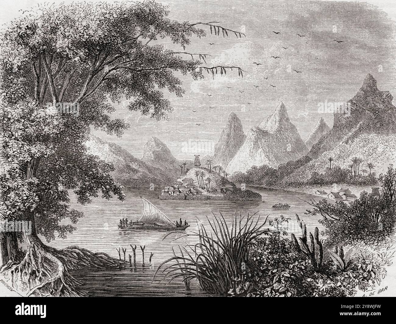 View of Vanua Levu, formerly known as Sandalwood Island, Fiji ...