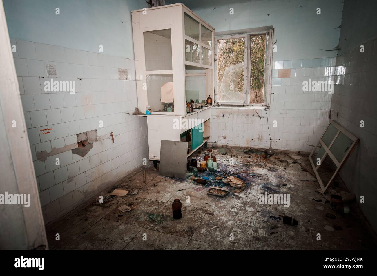 Abandoned Laboratory with Distressed Surfaces and Forgotten Artifacts ...