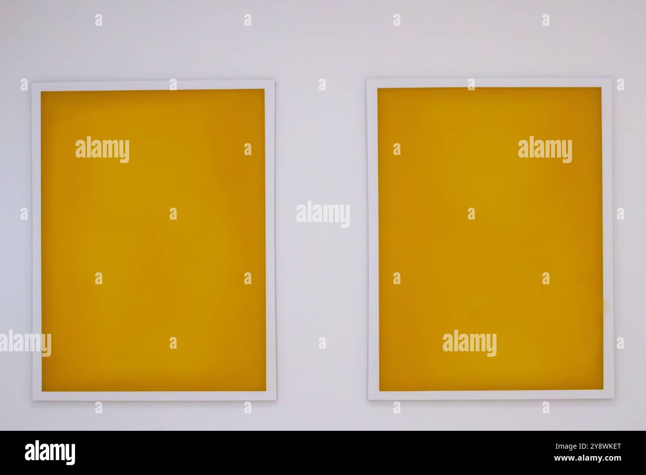 Two minimalist yellow art prints framed on a white wall Stock Photo - Alamy Two minimalist yellow art prints framed on a white wall Stock Photo - Alamy