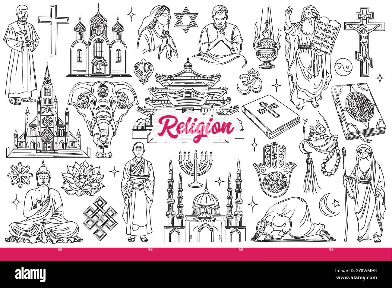 Unity in prayer Stock Vector Images - Alamy