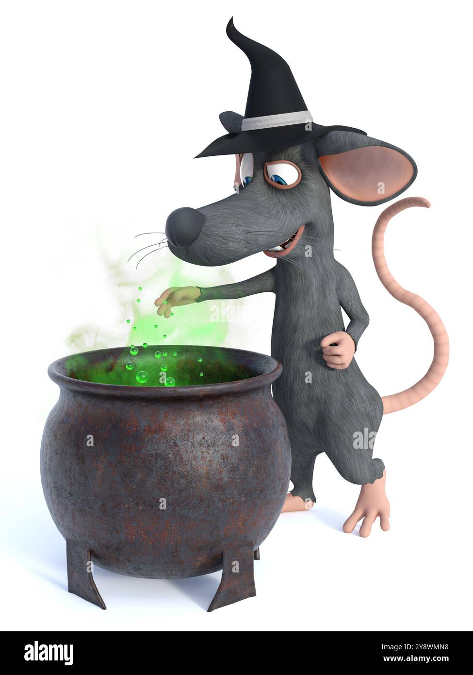 Spooky 3d cartoon witch Cut Out Stock Images & Pictures - Alamy