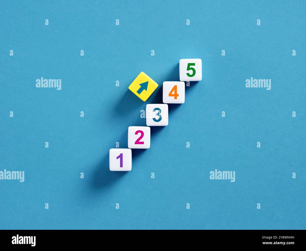 Step by step concept. Career development, accomplishing the necessary ...