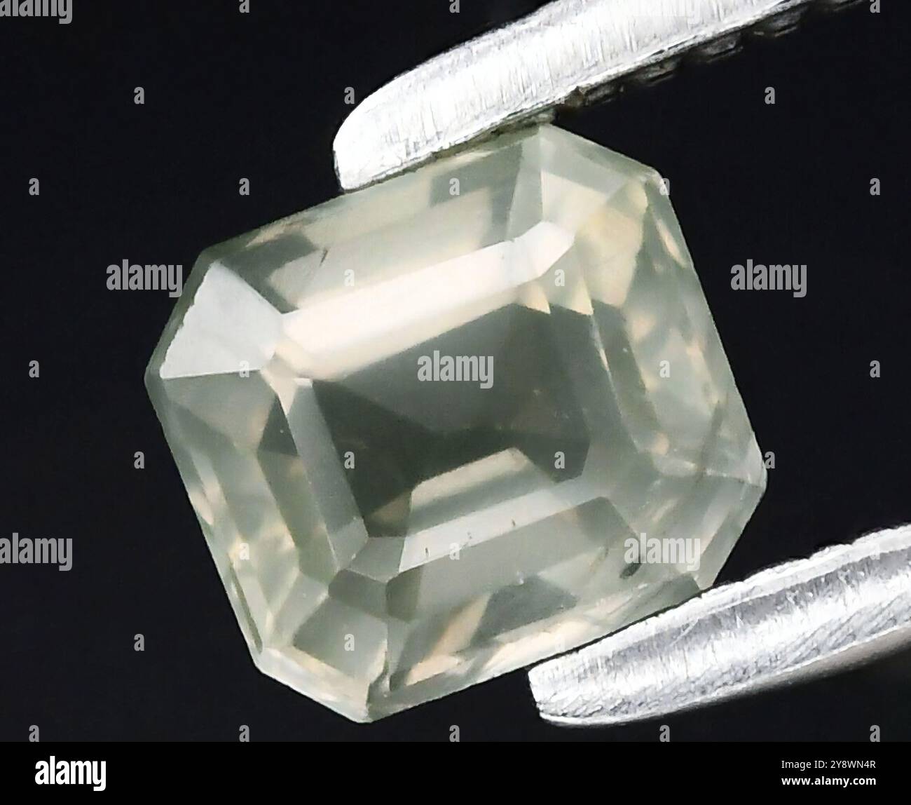 Radiant Transparency: An Exquisite Emerald-Cut Gemstone Captured in ...
