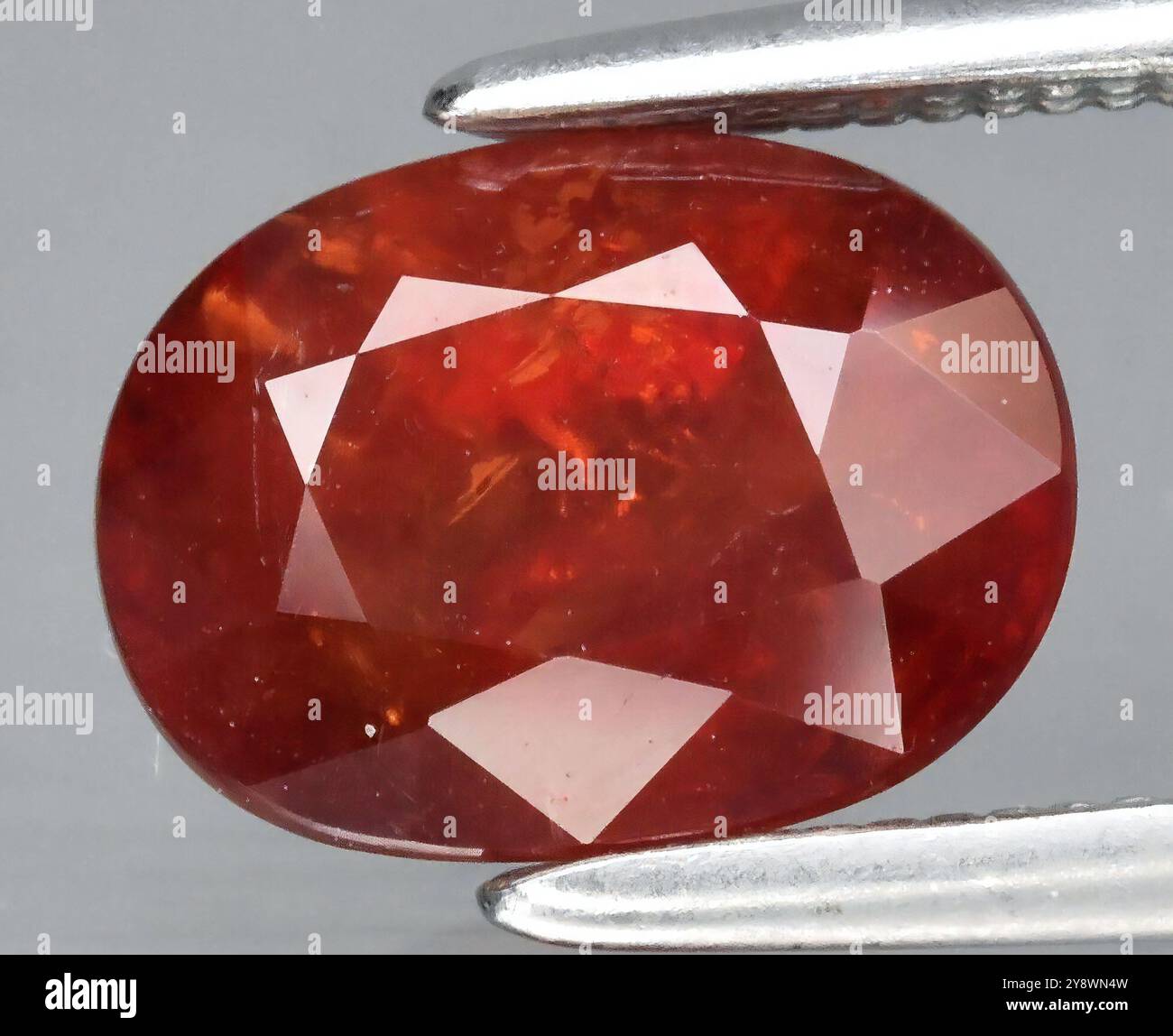 Radiant Red Garnet Gemstone Captured in Captivating Detail Stock Photo ...