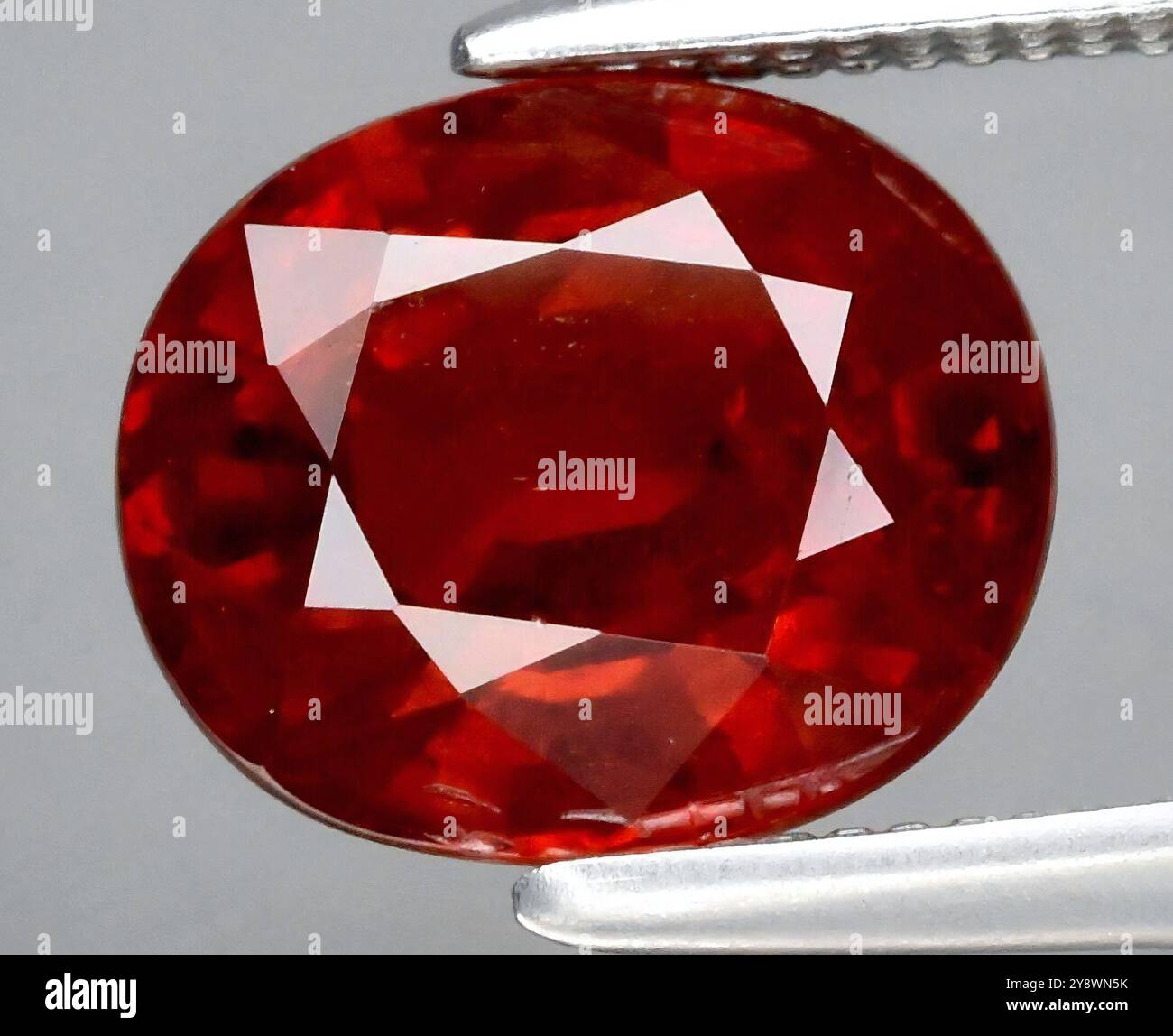 Radiant Red Ruby Gemstone Displayed Elegantly Stock Photo - Alamy