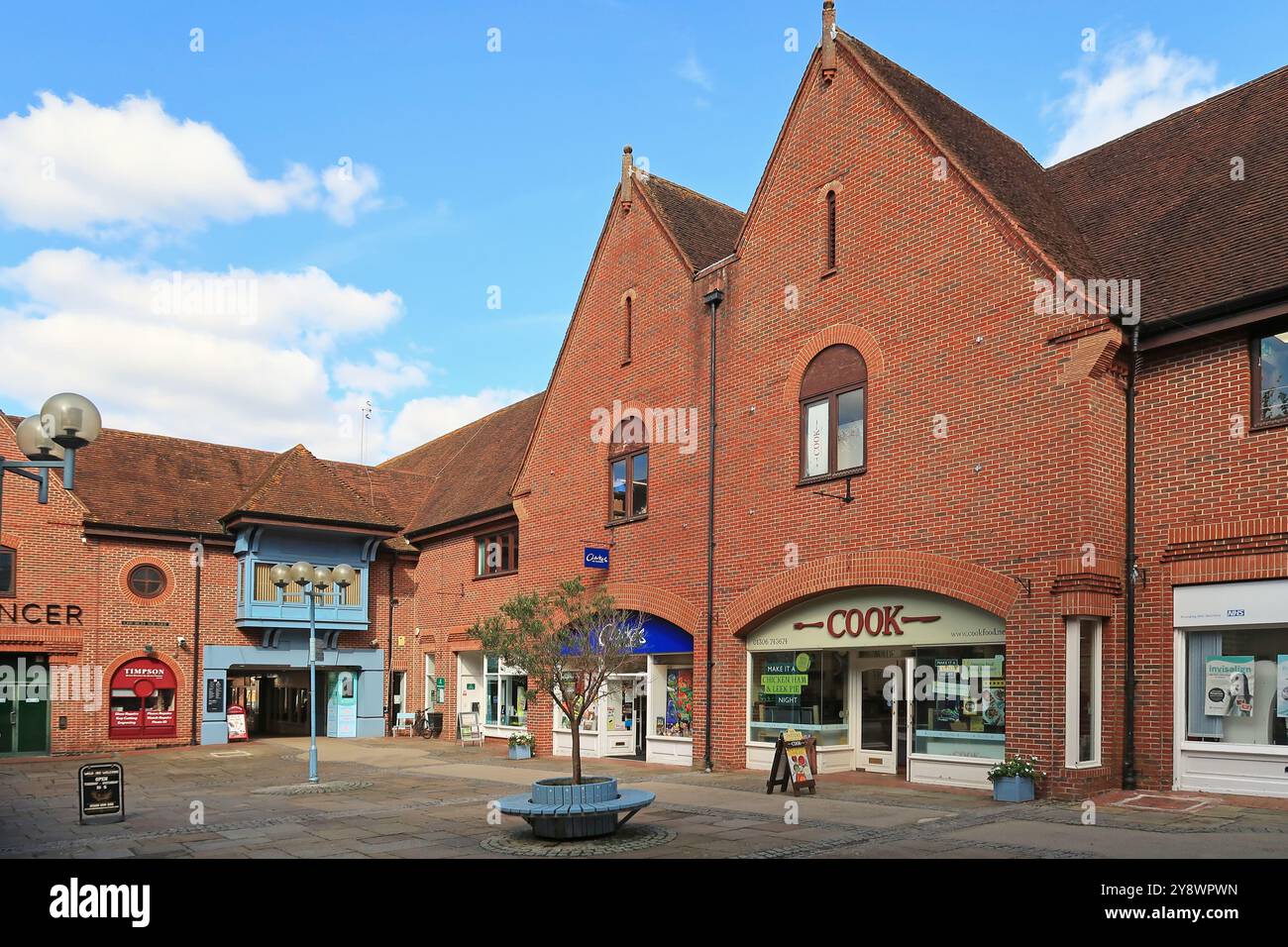 St Martins Walk, a modern shopping centre off Dorking High Street ...