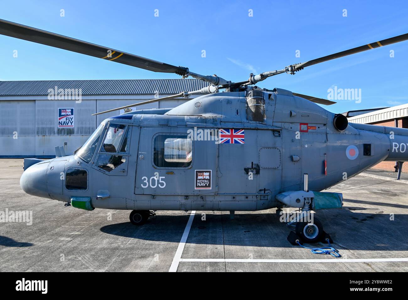 Royal Navy Westland Lynx HAS3S ZD254 on display at HMS Sultan ...