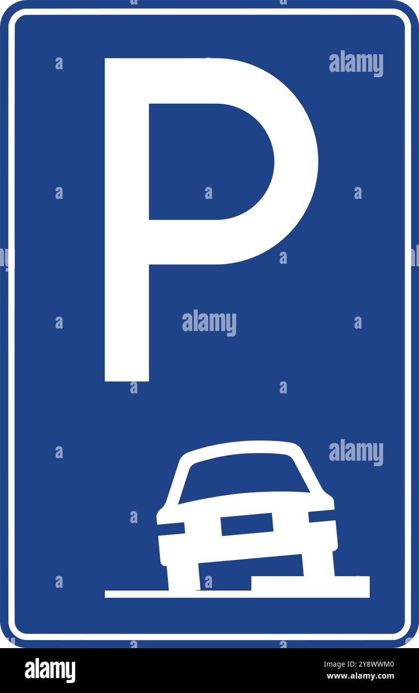 Park on the sidewalk, Stopping and Parking signs, Highway Signs ...
